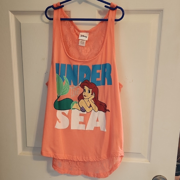 Disney | Tops | Disney Coral Casual Tank Top With Graphic The Little ...